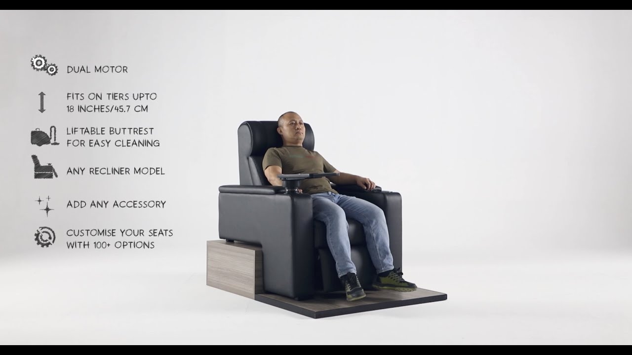 FLOATER - A Riser Recliner Feature By Atom Seating® | #Recliners #MovieTheatres - YouTube