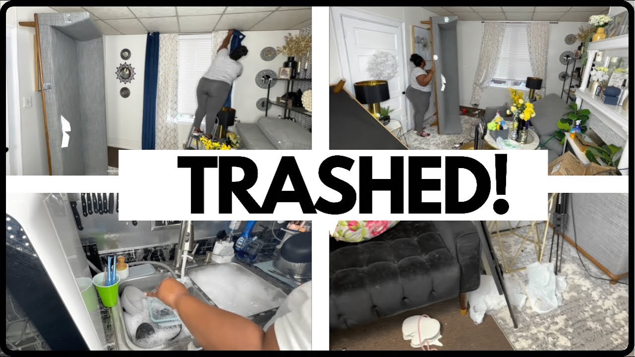 TRASHED HOUSE/ GETTING MY HOUSE CLEAN FOR FALL DECORATING/ NEW DECOR ...