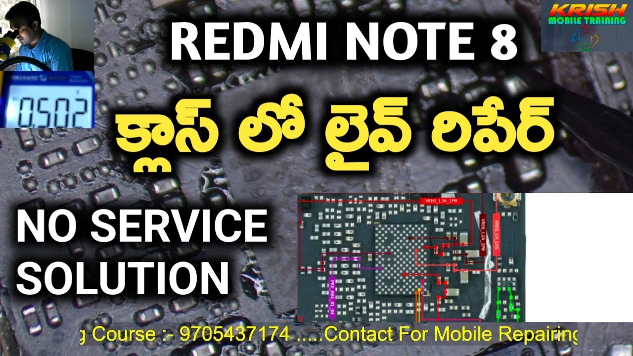 REDMI NOTE 8 NETWORK REPAIR | KRISH MOBILE TRAINING INSTITUTE | - YouTube