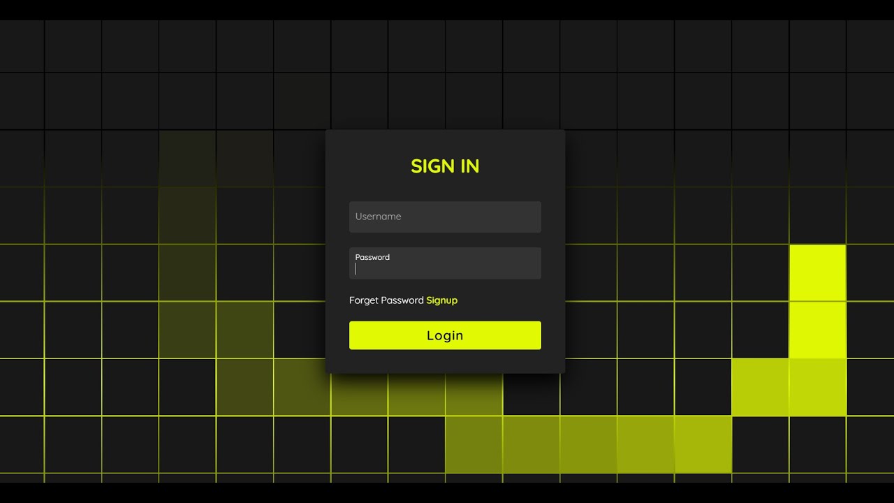 Grid Login Form Using HTML & CSS. - YouTube