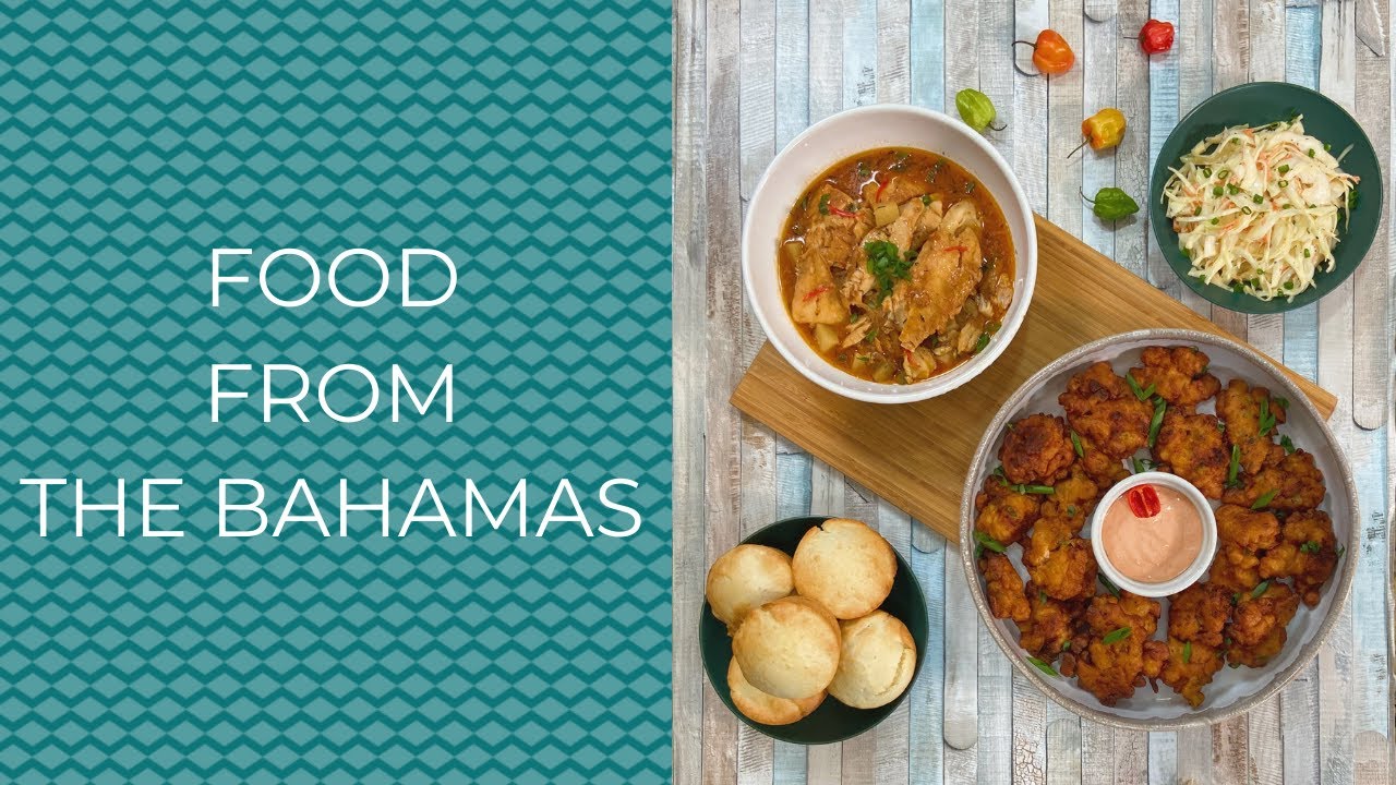 S04E06: THE BAHAMAS: Stew Fish and Johnnycake with Seafood Fritters and ...