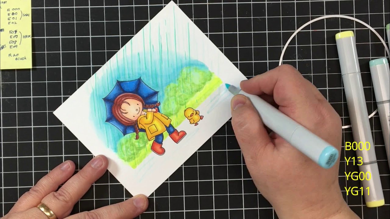 Creating Rain Effects with Copic Markers - YouTube