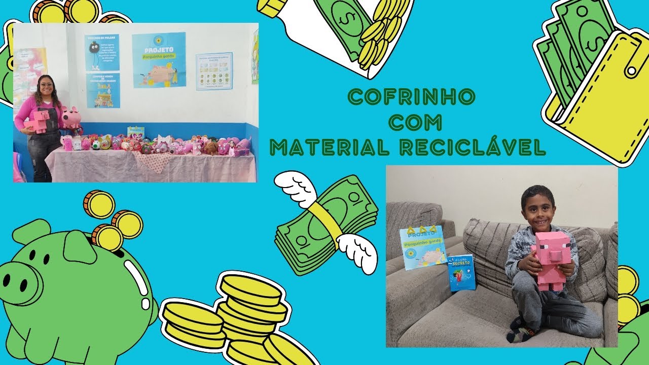 Cofrinho com material reciclável - YouTube