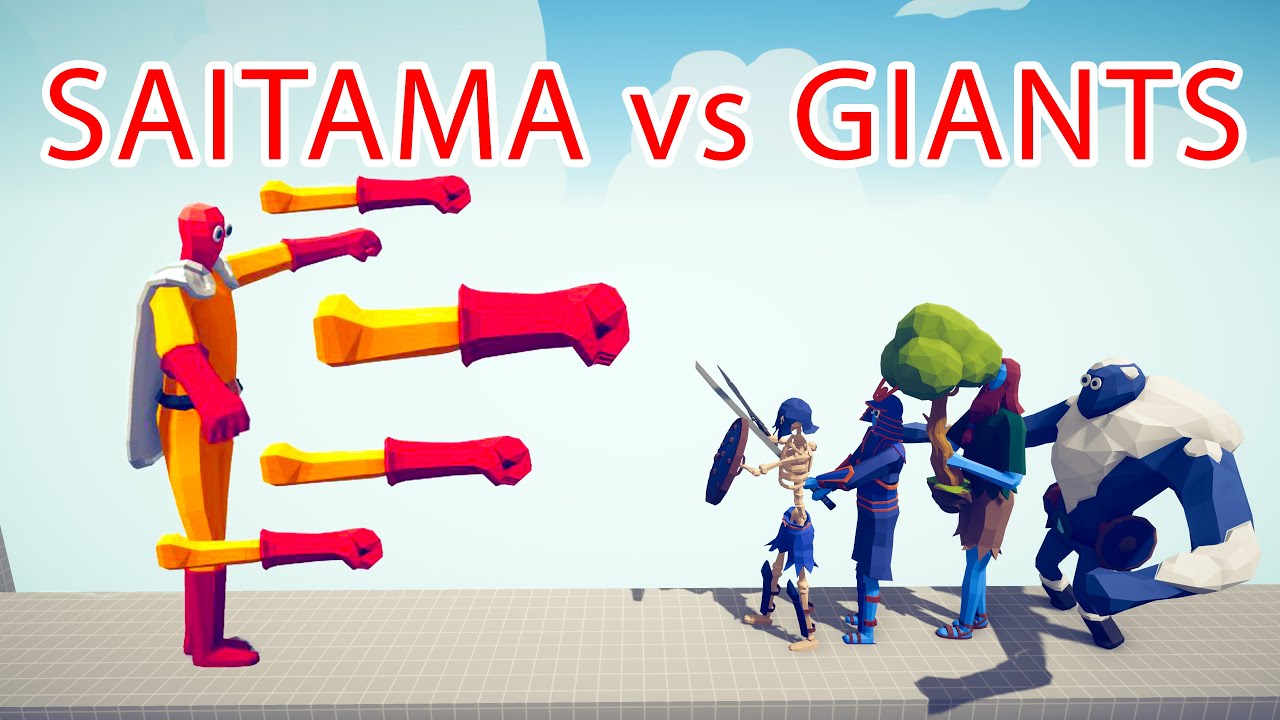 SAITAMA vs GIANTS Team - Totally Accurate Battle Simulator TABS - YouTube