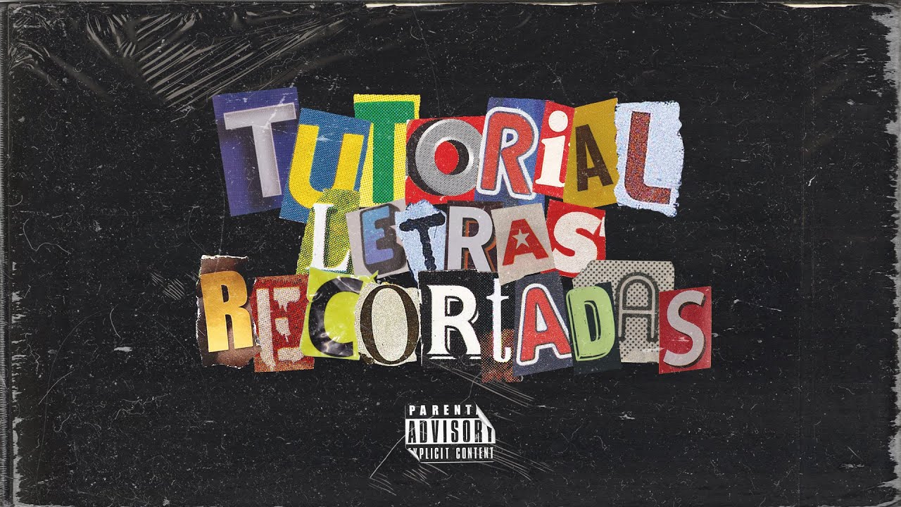 COMO HACER EL EFECTO DE LETRAS RECORTADAS 🔥 MATERIAL GRATIS - YouTube