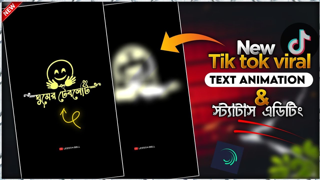 New Tik tok viral text animation & Status Editing on alight motion 🔥 ...