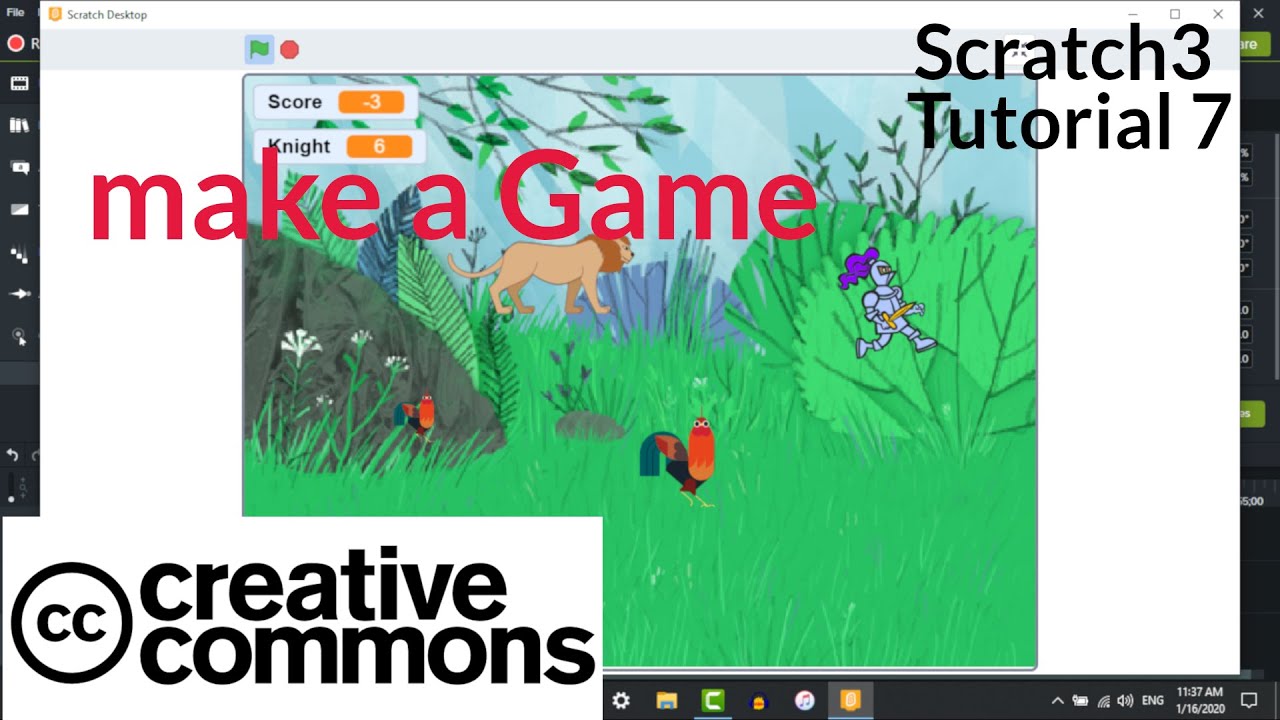 Scratch3 Tutorial 7 - Creating a Game - Lion and the Knight - YouTube