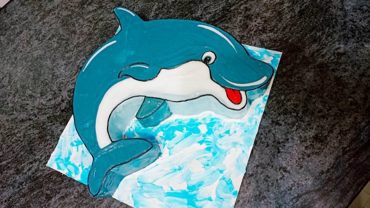 Black Forest dolphin shape cake model|fresh cream dolphin cake - YouTube