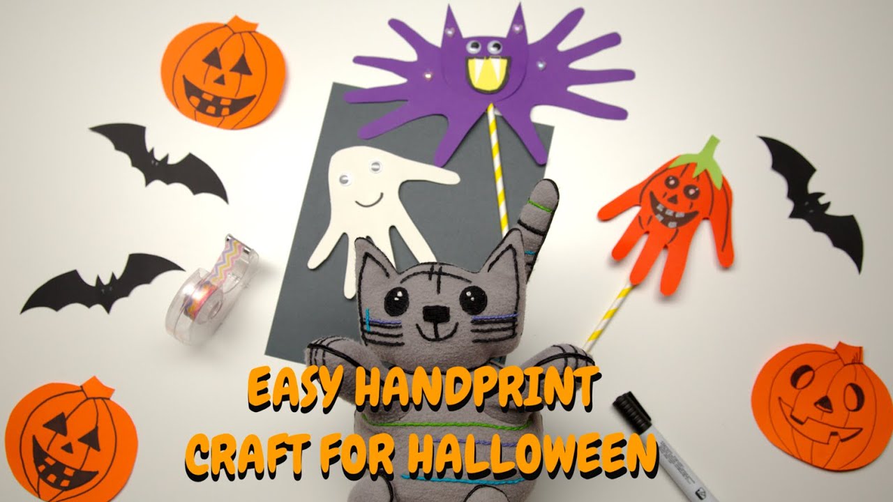DIY Halloween Ideas. Easy Crafts for Halloween. Handmade Bat, Ghost and ...