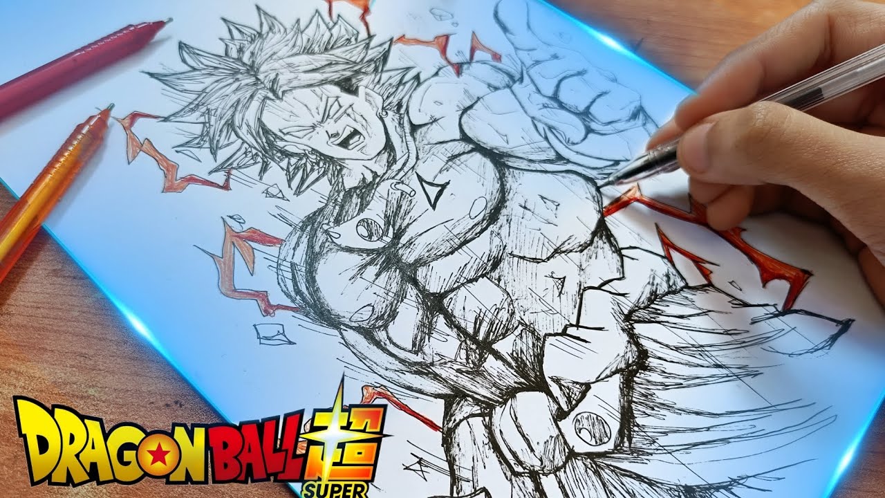 How to Draw Broly The Legendary superSaiyan | step by step drawing ...