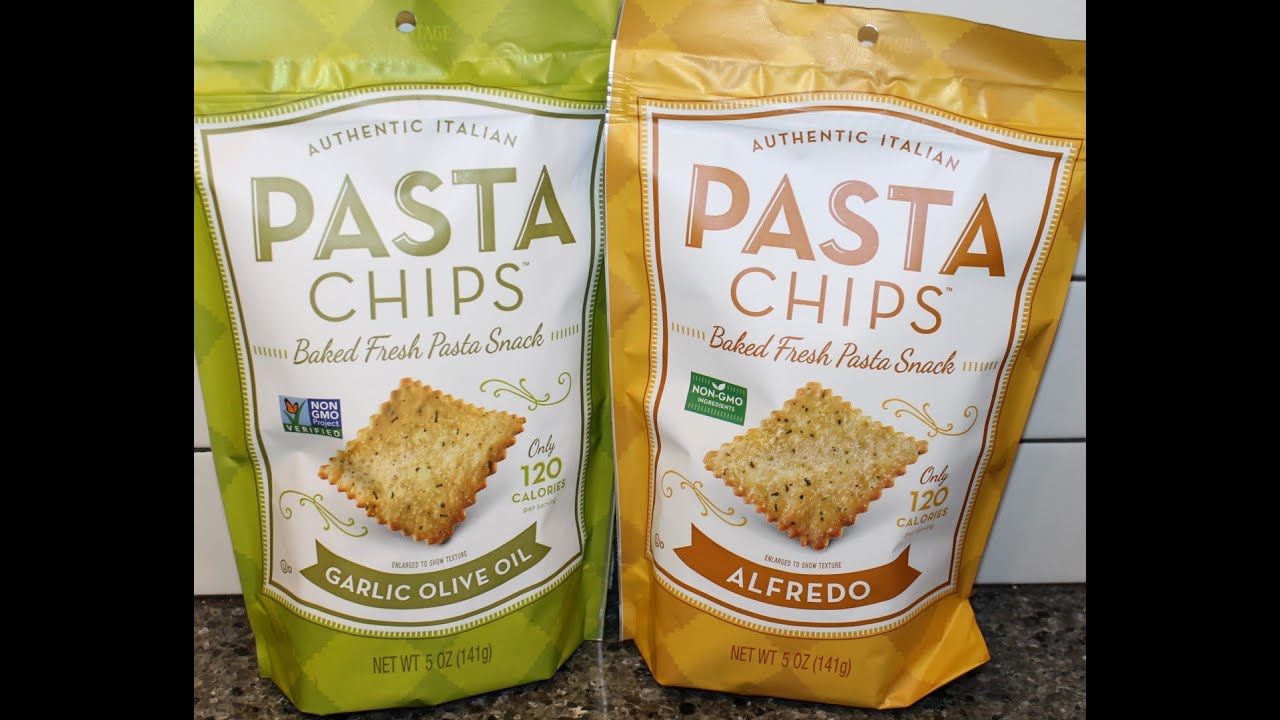 Authentic Italian Pasta Chips: Garlic Olive Oil & Alfredo Review - YouTube