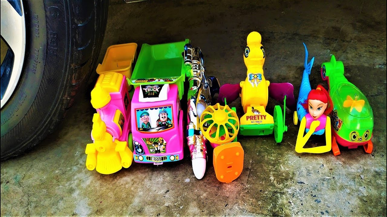 Experiment: Car Vs Toys - YouTube