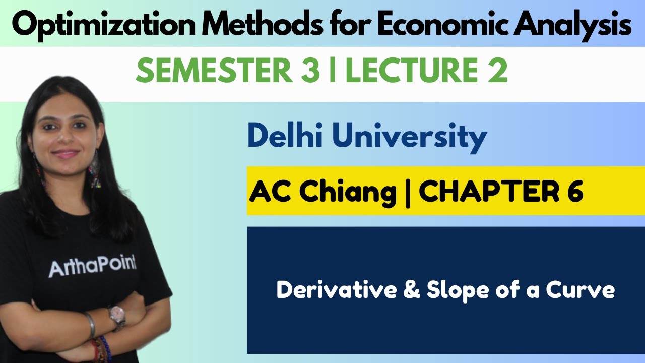 Optimization Methods for Economic Analysis | AC Chiang Ch 6 | BA Economics Major DU Sem 3 | Lec ...