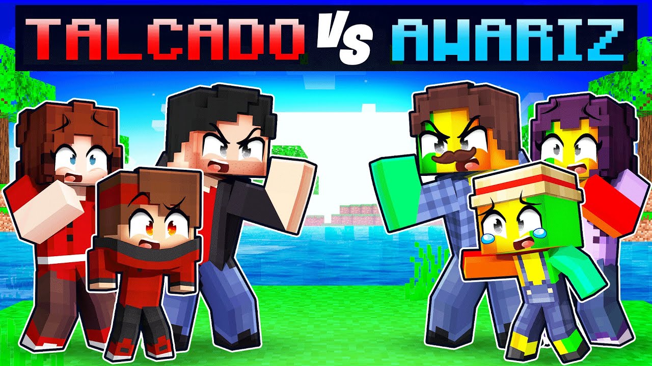 Famille de TALCADO vs Famille d'AWARIZ sur Minecraft ! - YouTube