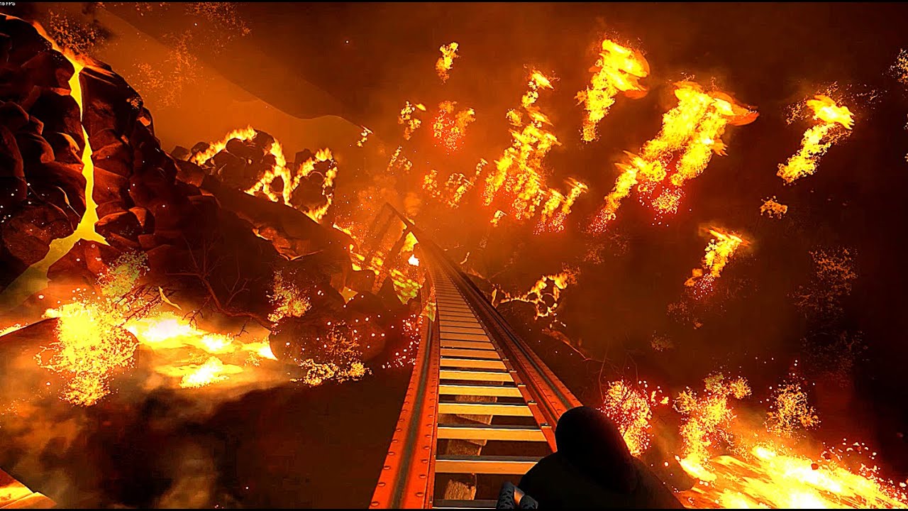RMC Roller Coaster on a Erupting Volcano Island! (POV) - YouTube