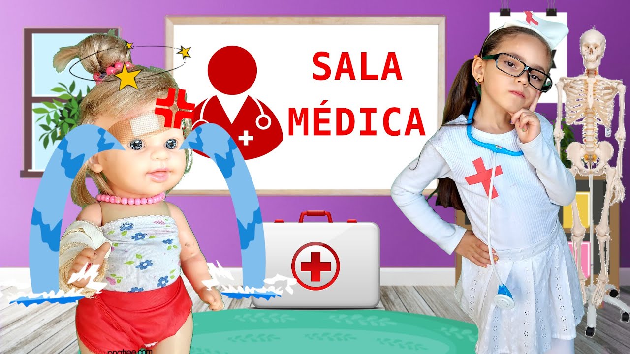 Ceci médica cuida da boneca Rebeka! The Boo boo story! - YouTube