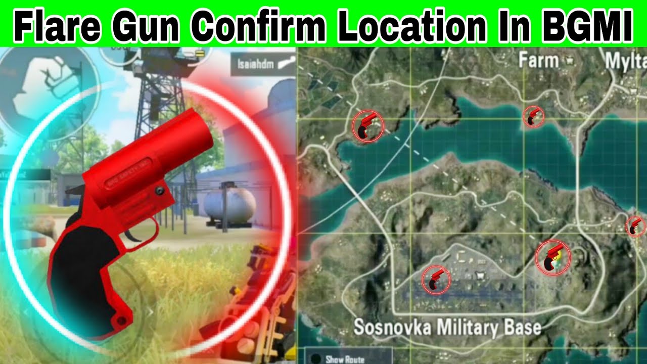 Flare Gun Location In BGMI || BGMI Flare Gun Location || Where To Find ...