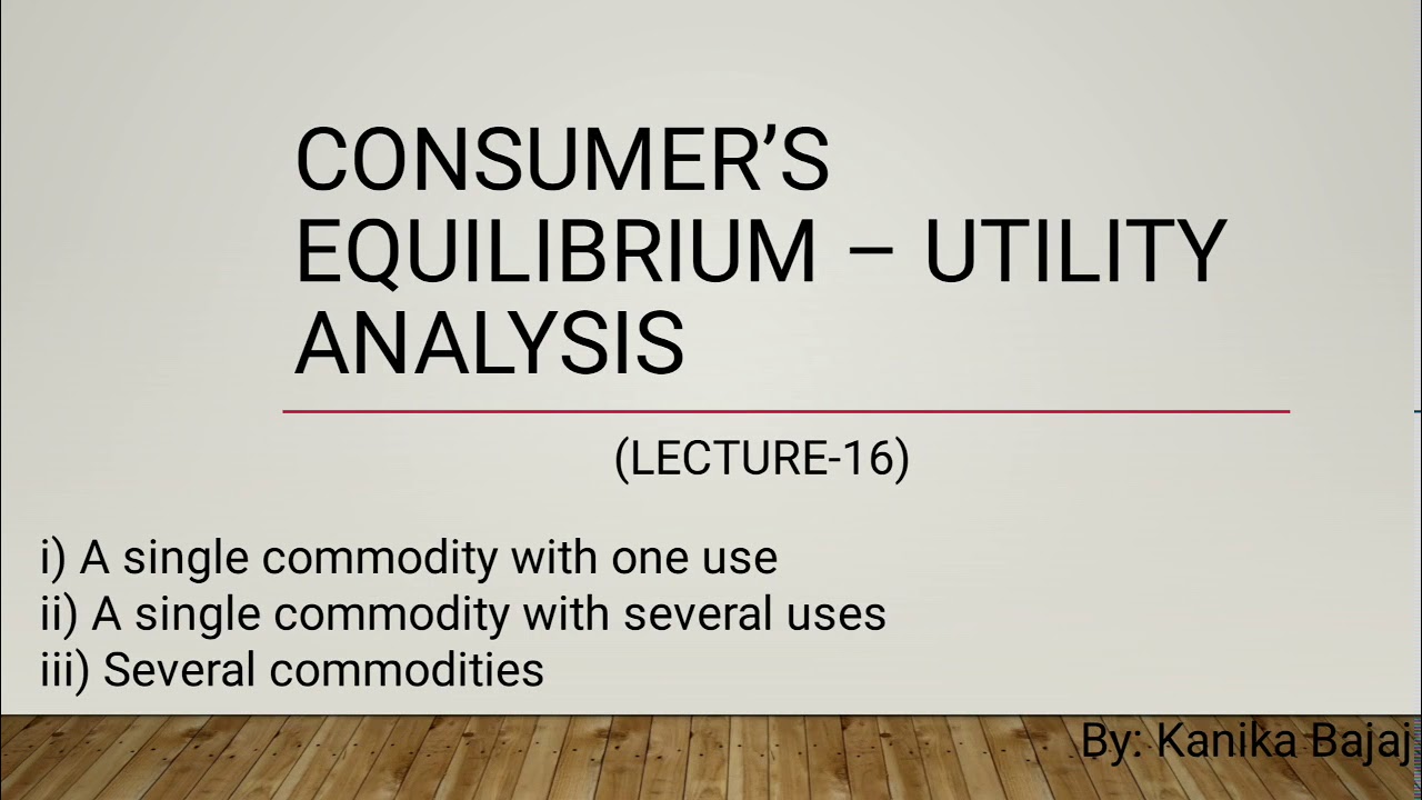 Consumer's Equilibrium - Utility Analysis | Determination of Consumer's ...