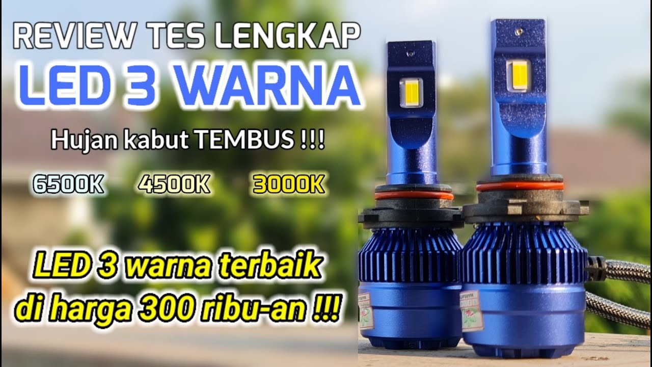 Review tes lengkap lampu LED 3 warna PALING TERANG real 35 watt 300rb ...
