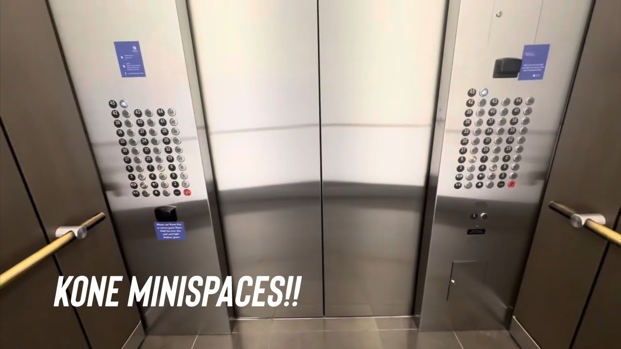 AWESOME 2018 KONE MiniSpace Traction Elevators at the HYATT Recently Seattle, WA - YouTube
