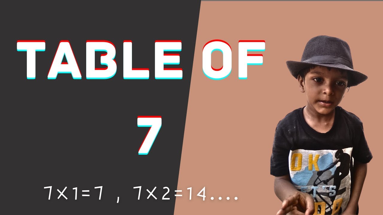 Table of 7 | 7x1=7, 7x2=14.... - YouTube