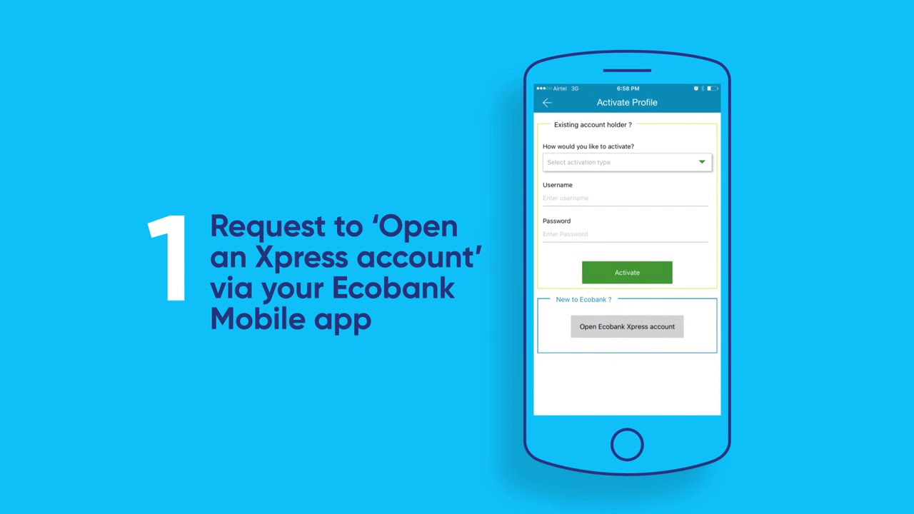 How to Open Up an Xpress Account with Ecobank Mobile App - YouTube