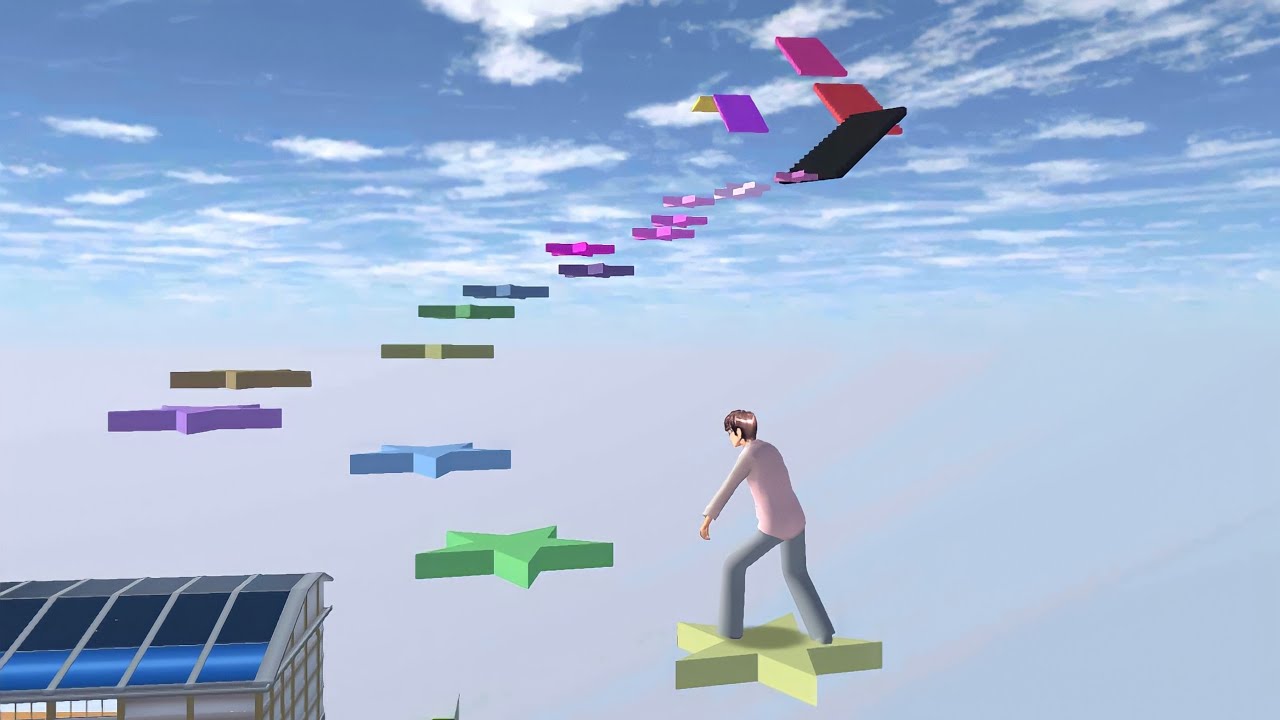 Sky jump game challenge - SAKURA School Simulator - YouTube