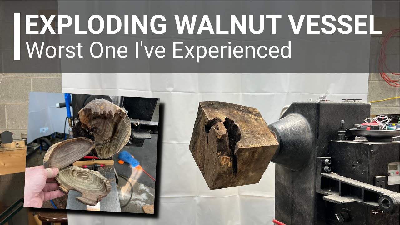 Woodturning - Hollow Form Vessel Breaks on the Lathe - Woodworking Fail ...