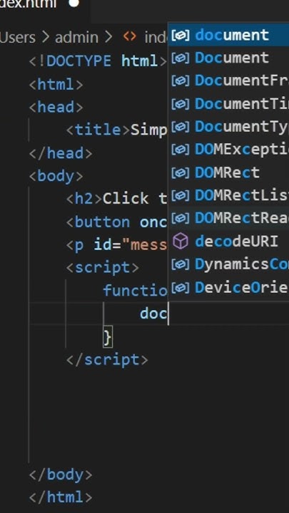 Simple JavaScript program #javascript #html #coding - YouTube