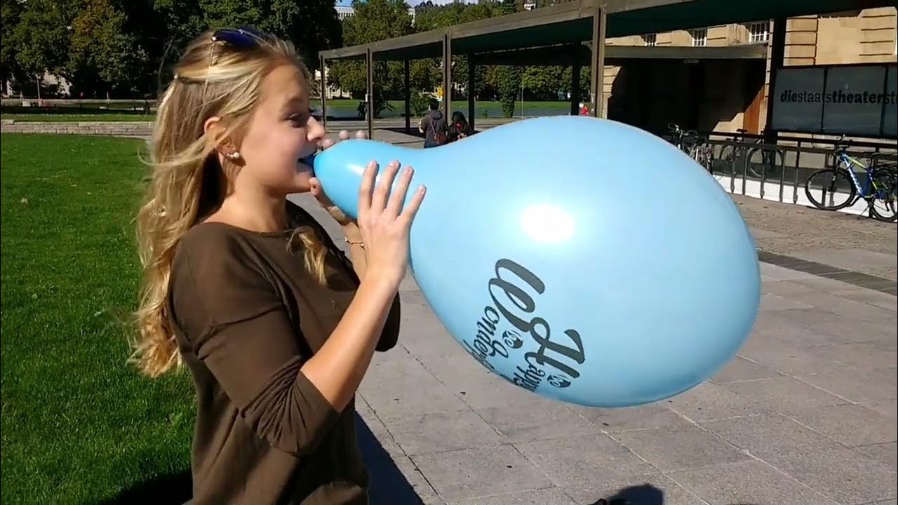 Girls Have Fun To Blow Up Big Balloons Too Big In Public Preview Clip Youtube