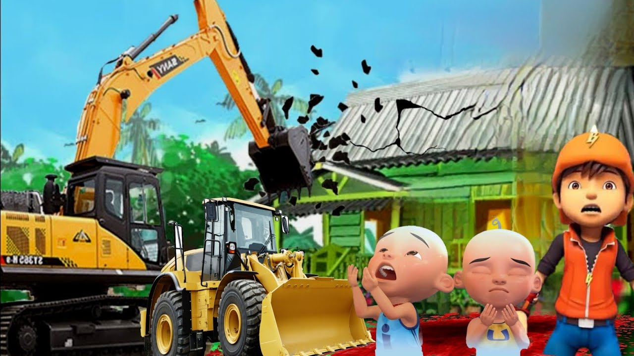 RUMAH UPlIN IPlIN KENA GUSUR BULLDOZER?! - YouTube