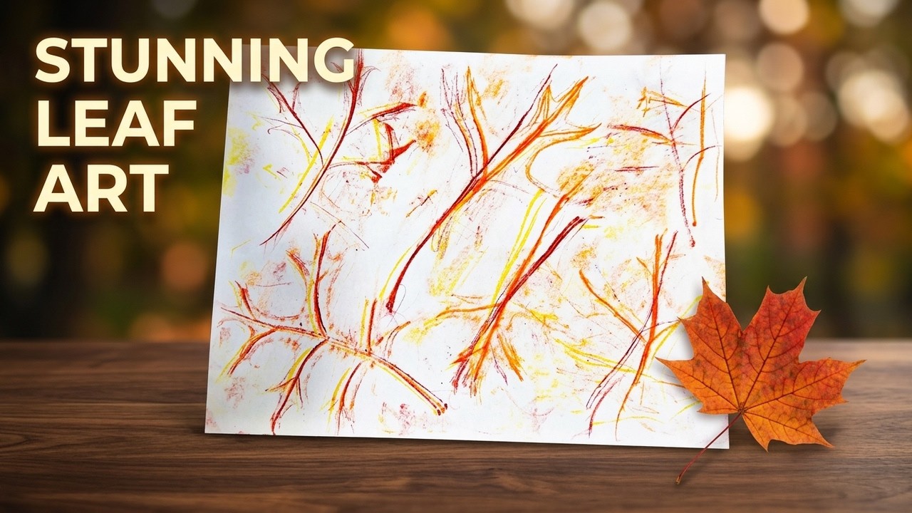 How to make leaf rubbing art 🍁🍂 - YouTube
