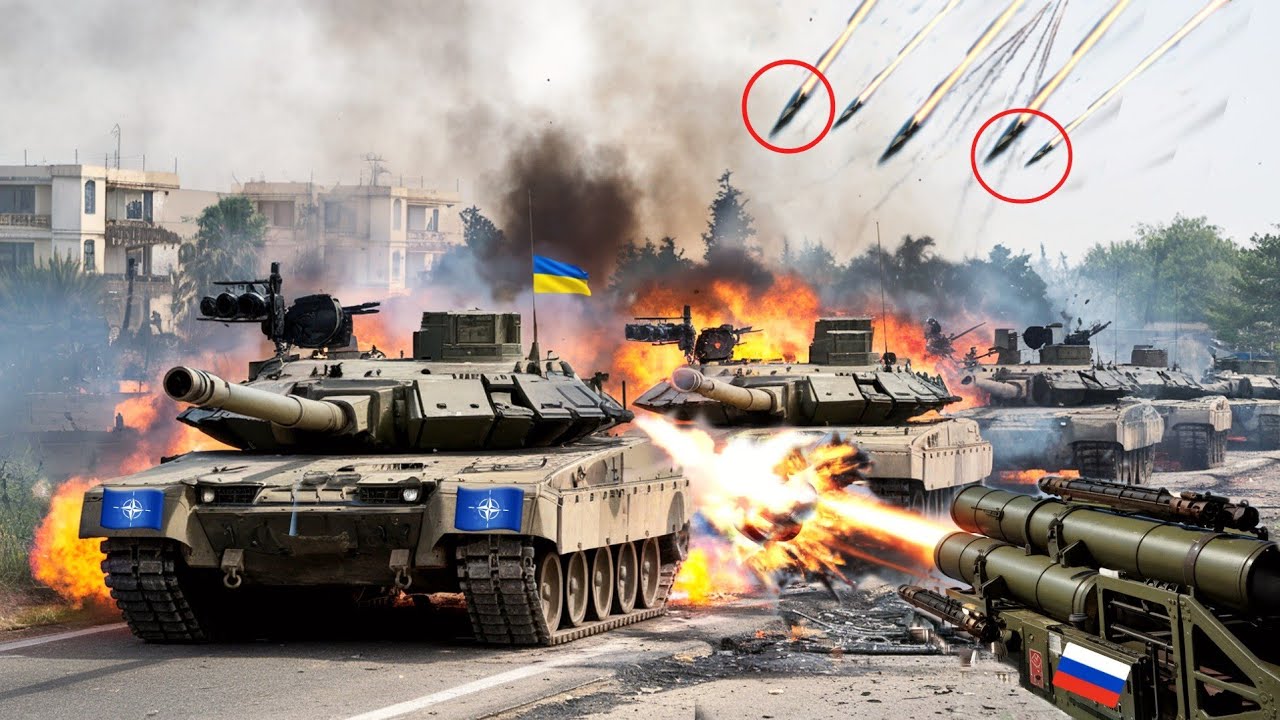 Ukraine is panicking! NATO tank convoy destroyed by Russian long-range ...