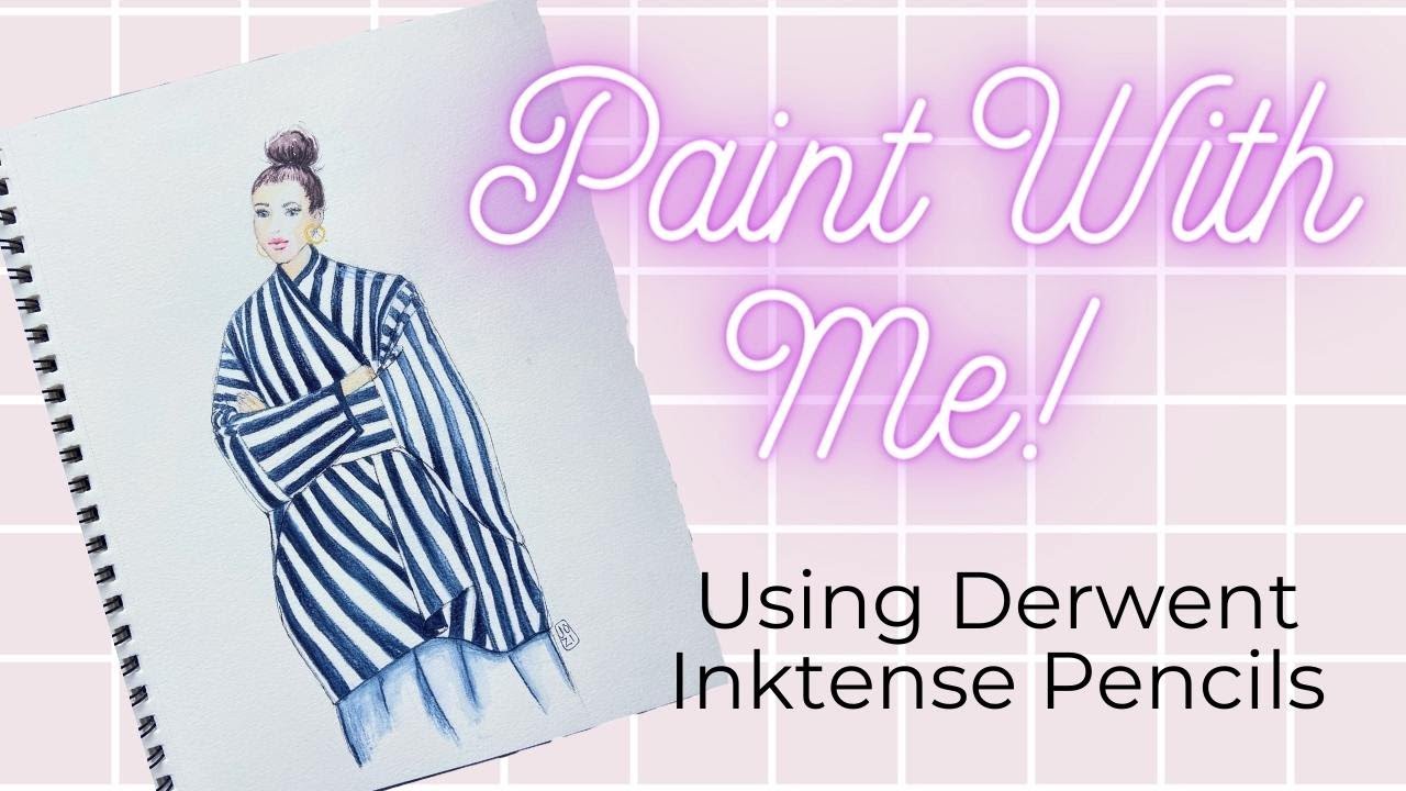Create a fashion illustration with me. Making art with Derwent Inktense ...