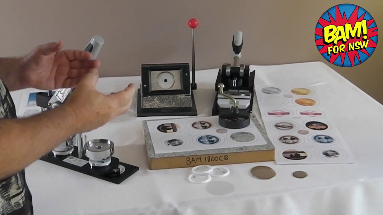 How to make a badge - T3 button badge machine with 58mm dieset from ...