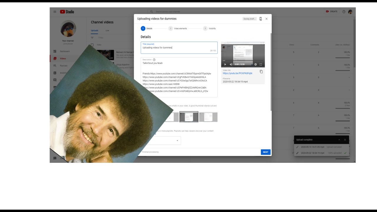 Uploading videos for dummies - YouTube