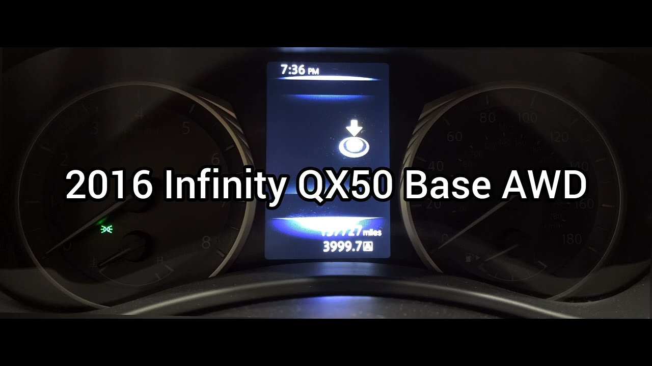 Infinity - QX50 - 2016 - Base AWD: Gauge Cluster Startup Sequence - YouTube