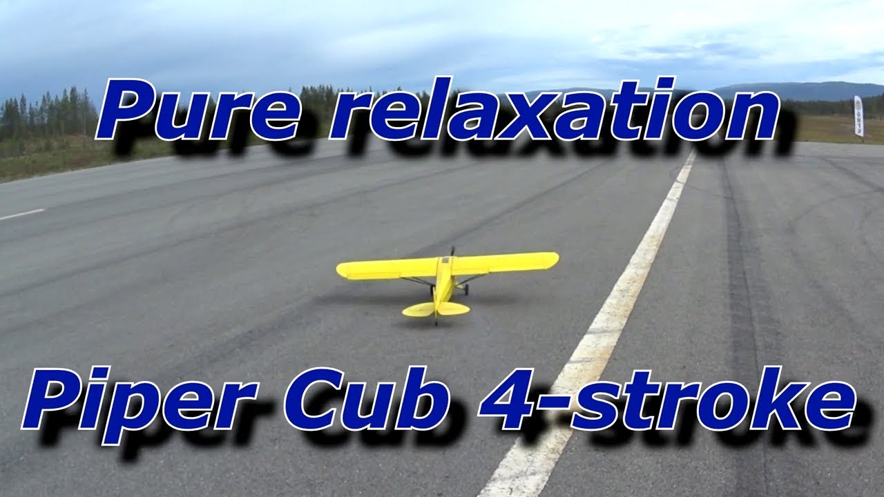 Pure relaxation Piper Cub 4 stroke glow - YouTube