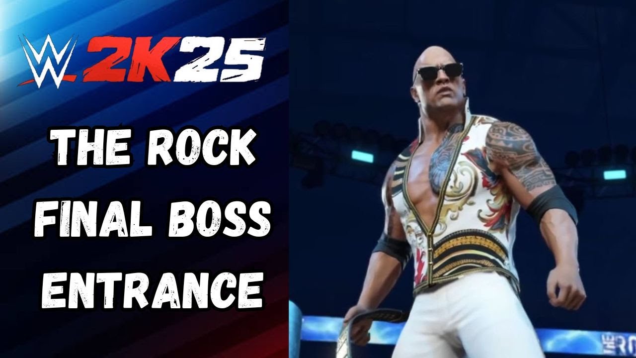 WWE 2K25 The Rock Final Boss Entrance - YouTube
