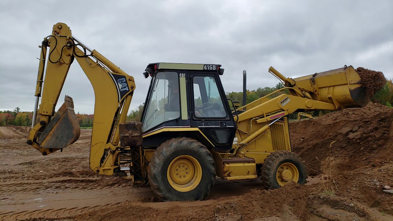 Caterpillar 416B - YouTube