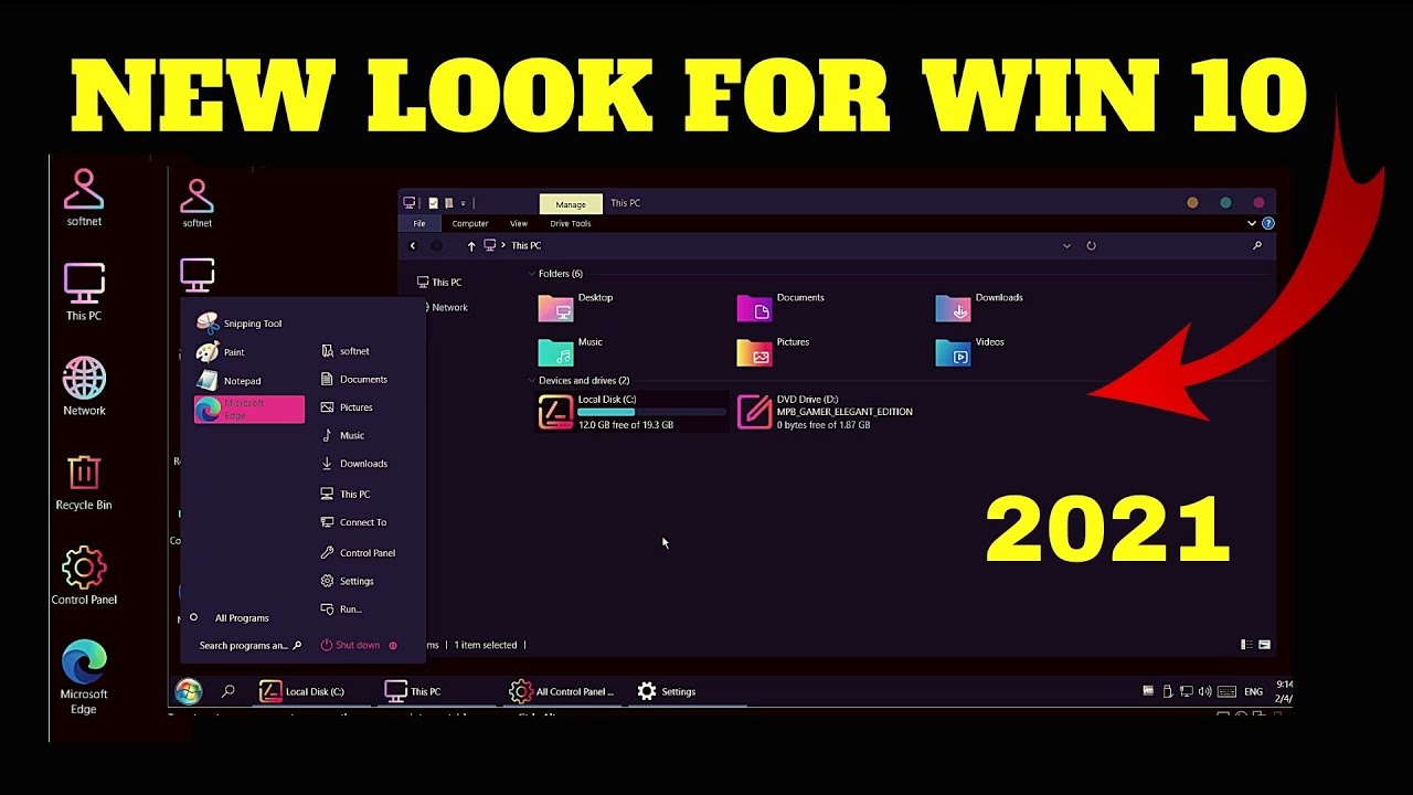 How to Install New Desktop Themes in Windows 10 _ 2021 - YouTube