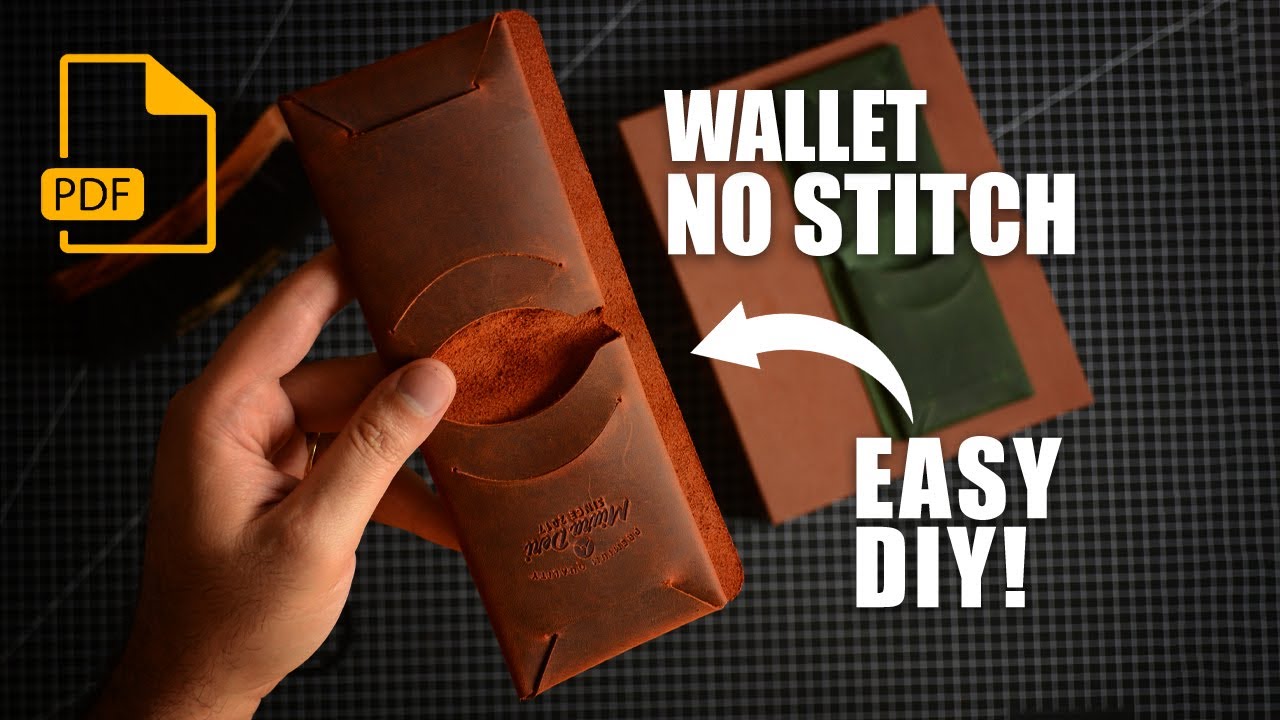 PDF Pattern / How to Make a No-Stitch Leather Wallet with Only 5 Tools ...