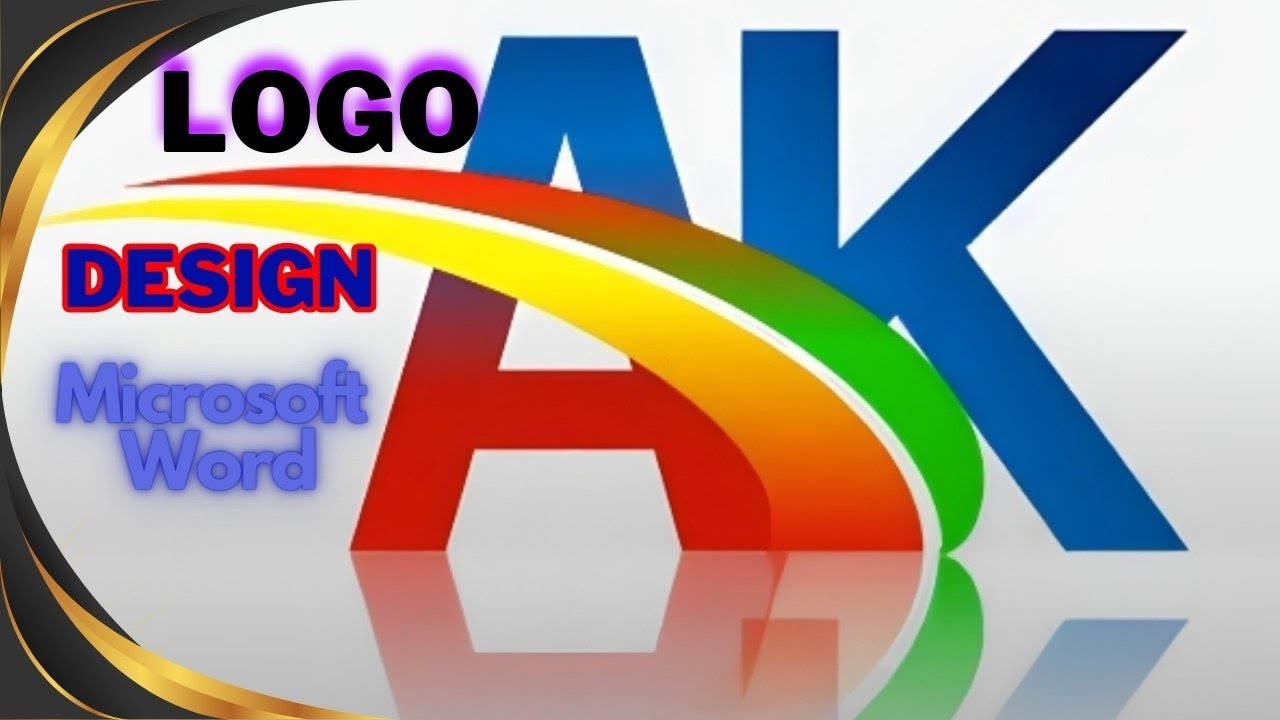 Microsoft word Tutorial: How to make "AK" Logo Design | 3D Design in ...