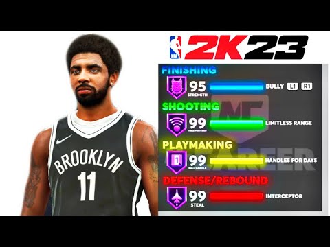 NBA 2K23 KYRIE IRVING INSIDE-OUT SHOT CREATOR -SMALL BUILD 99 BALL ...