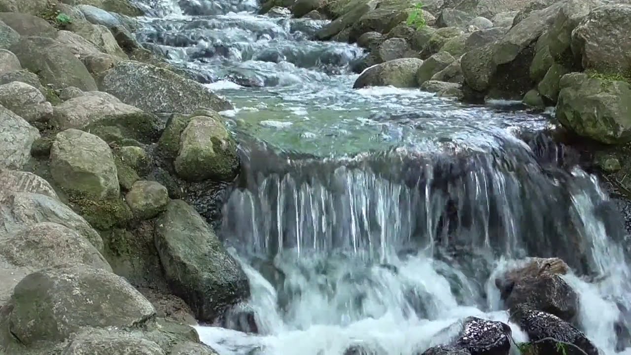 Water Flowing Waterfall Rapids Ambience 1 Hour HD 4K Video - YouTube