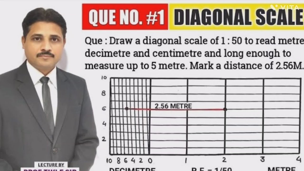 HOW TO DRAW DIAGONAL SCALE (QUE.NO.1) - YouTube