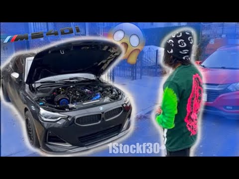 FIRST PULLS IN MY BIG TURBO BMW M240i + WE FINALLY LOWERED THE BMW ...