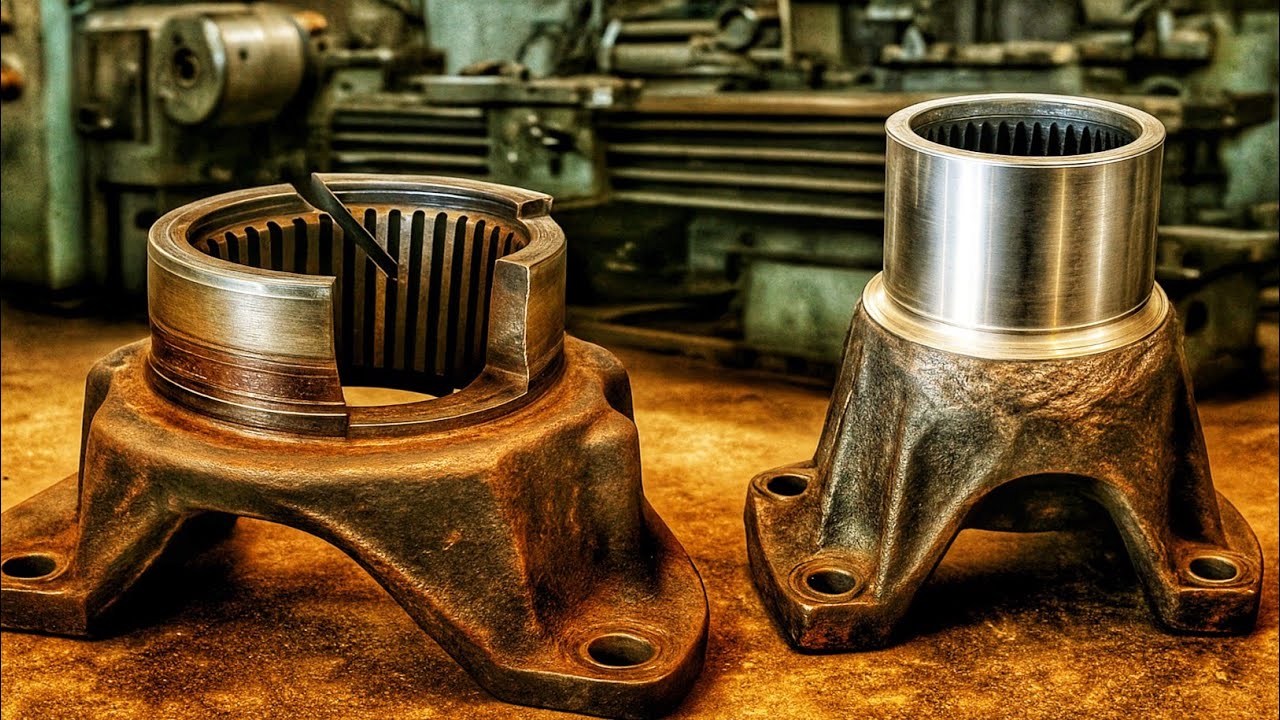 Broken Flange Yoke Coupling Restoration | Heavy-Duty Industrial Repair ...