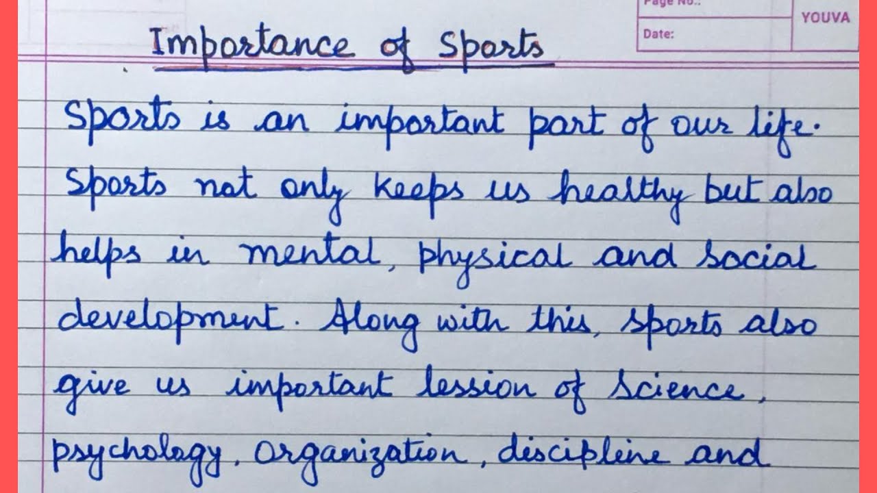 Essay on Importance of Sports || Importance of Sports essay in English ...
