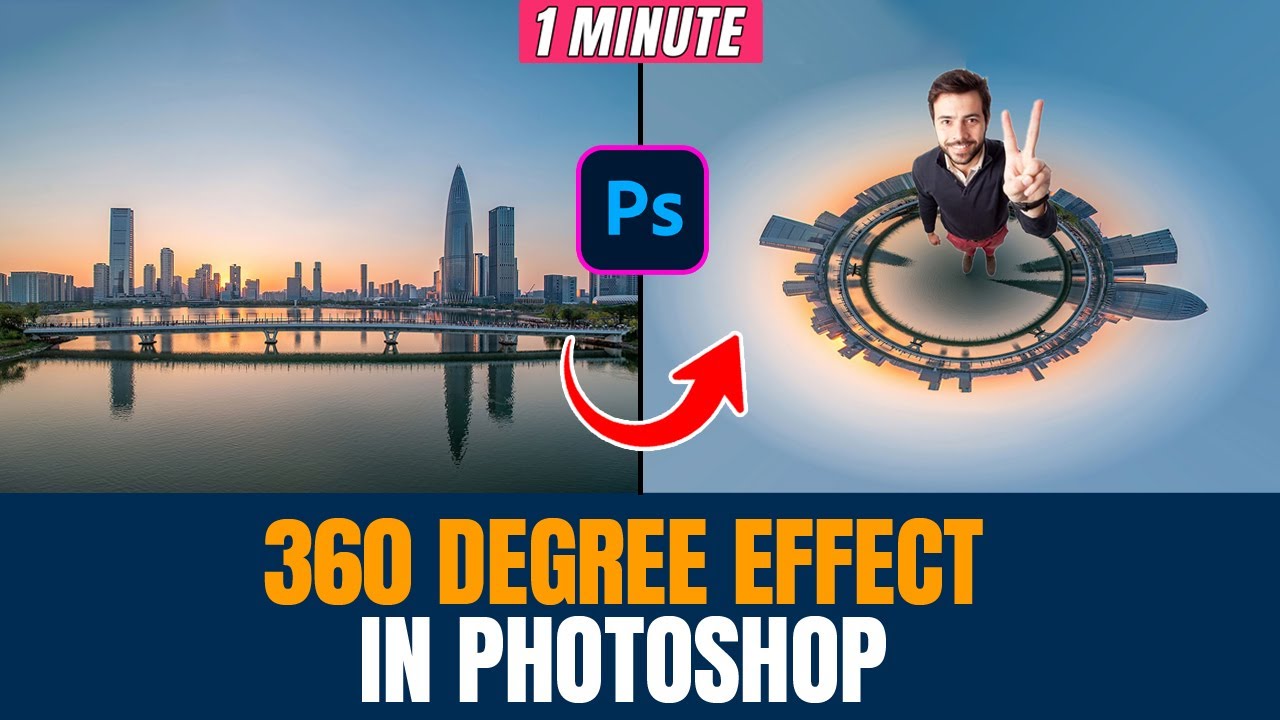 How to creative design in photoshop 2025 | 360 degree effect photoshop ...
